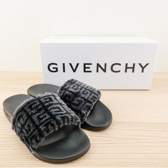 Givenchy | Shoes | Givenchy Paris Men Lamb Fur Shearling Logo Leather ...